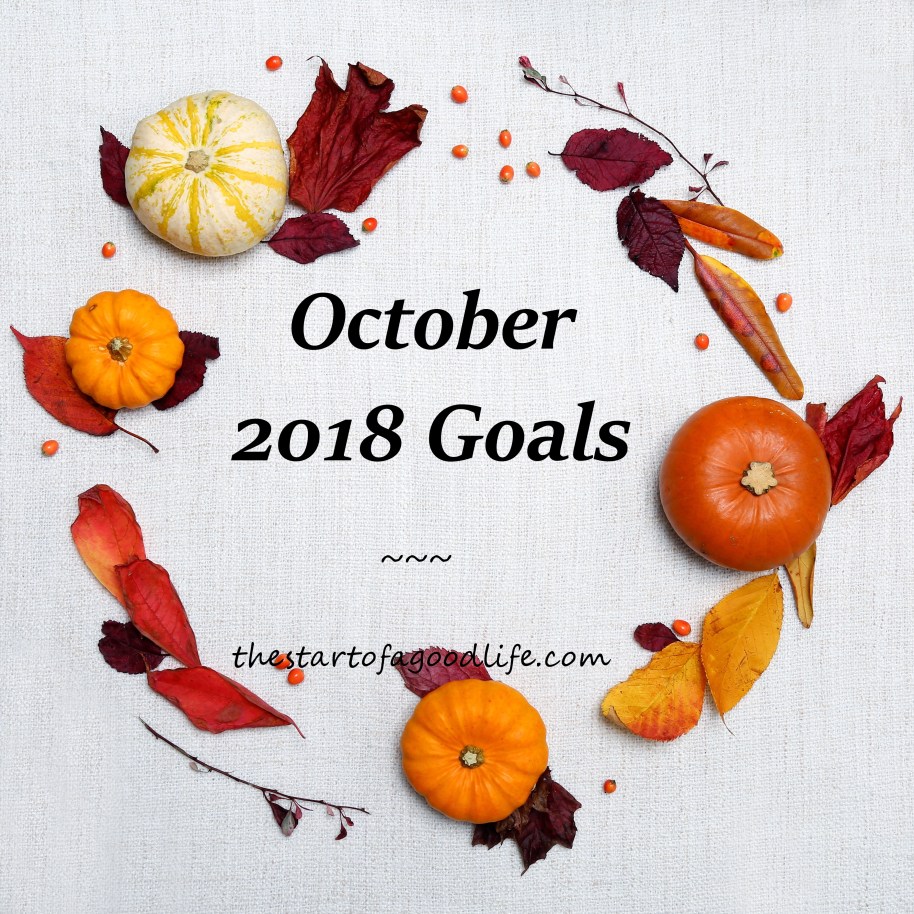 October 2018 Goals | the start of a good life